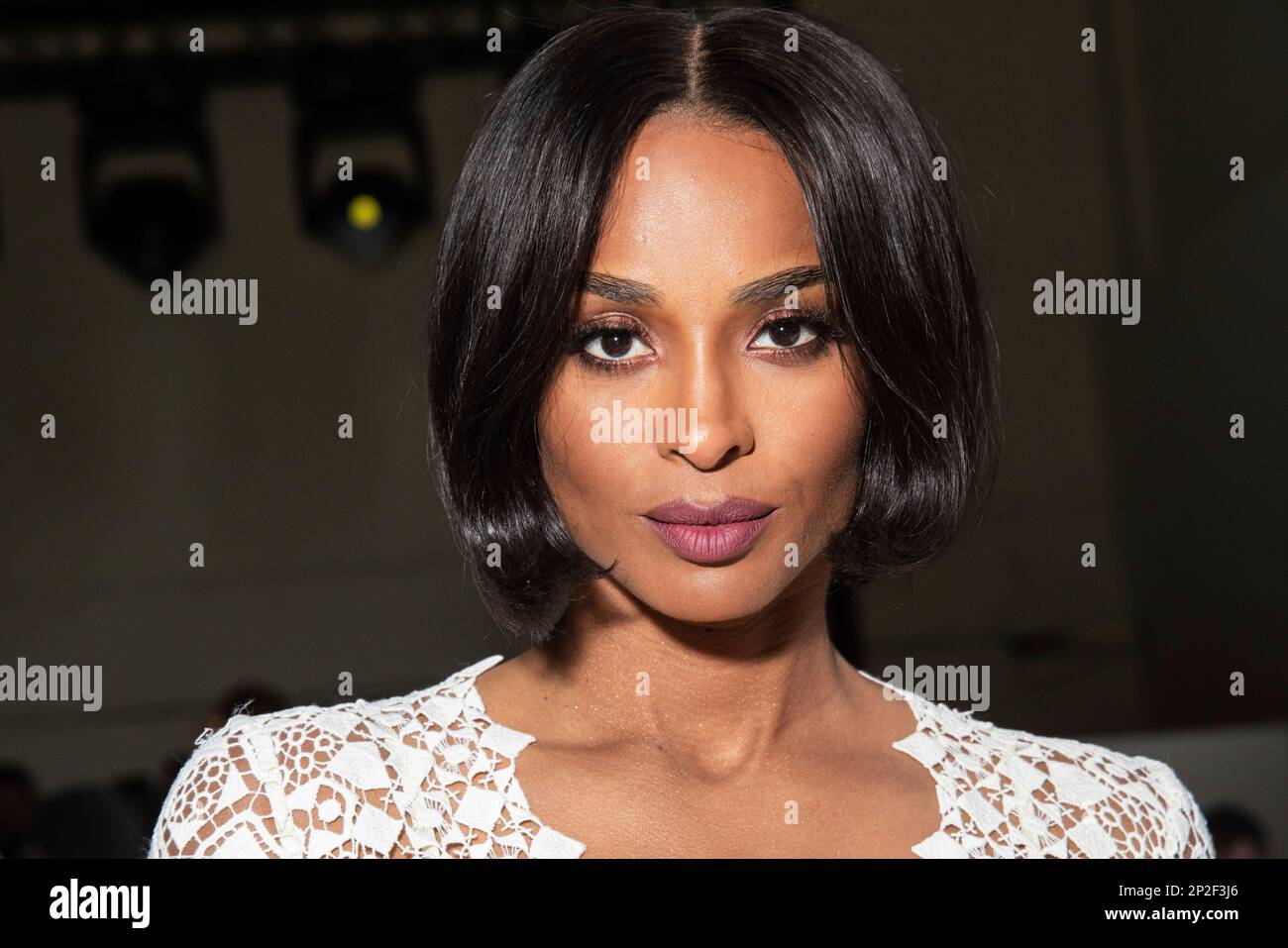 Ciara Princess Wilson poses for photographers at the Elie Saab Fall ...