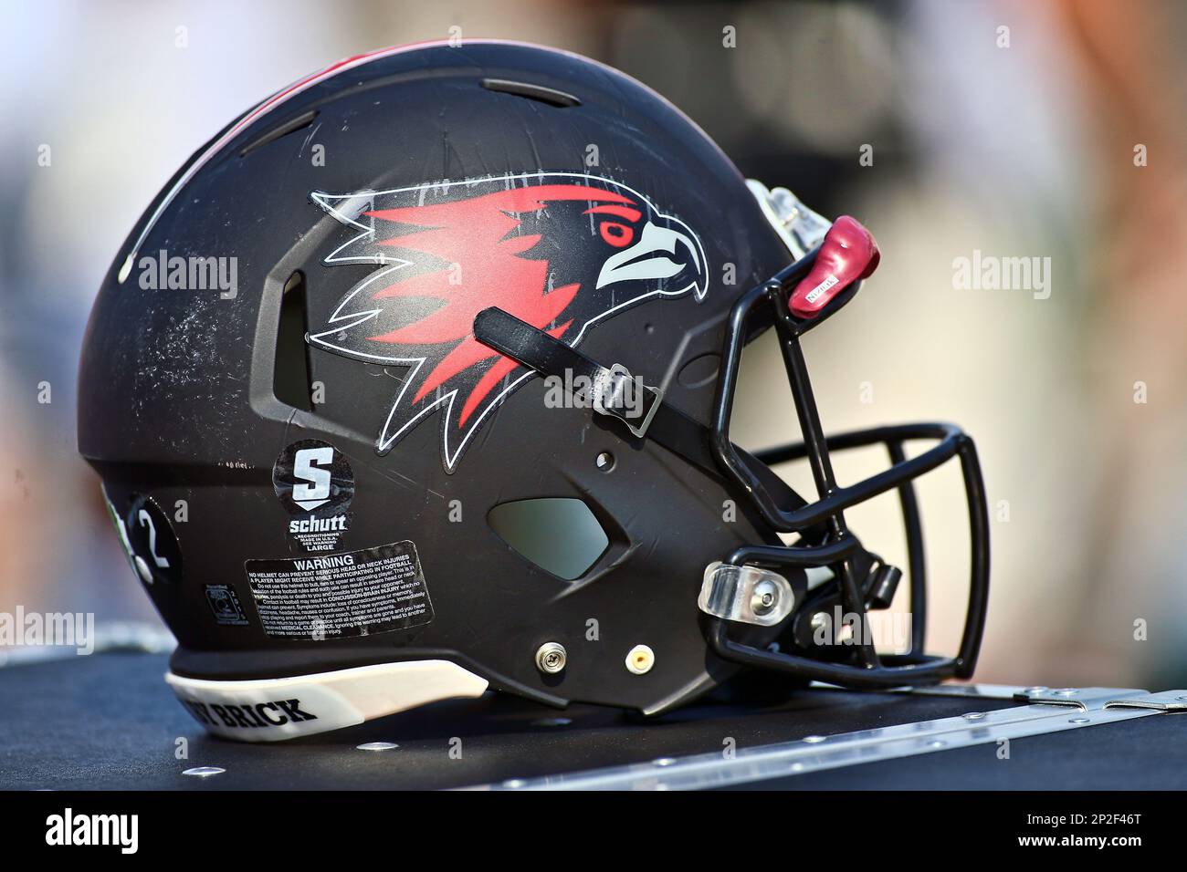 5 SEP 2015: A Southeast Missouri State Redhawks football helmet as seen ...