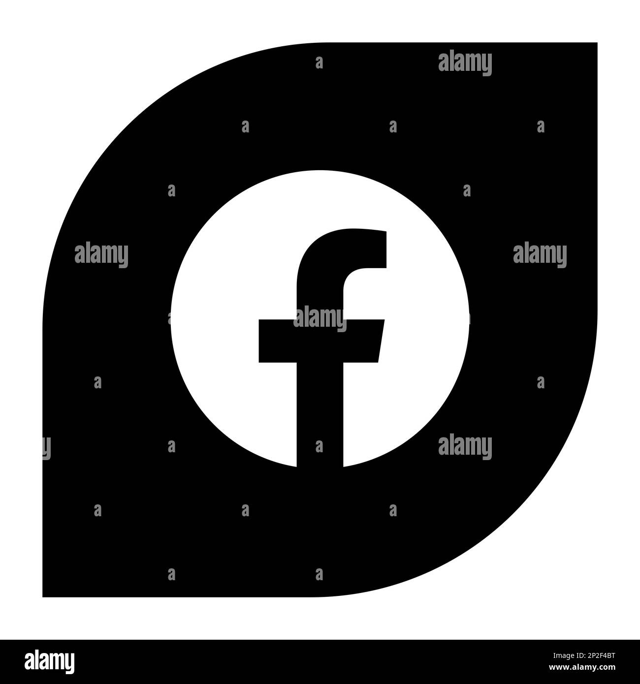 Facebook social media app icon. Square shape vector illustration Stock ...