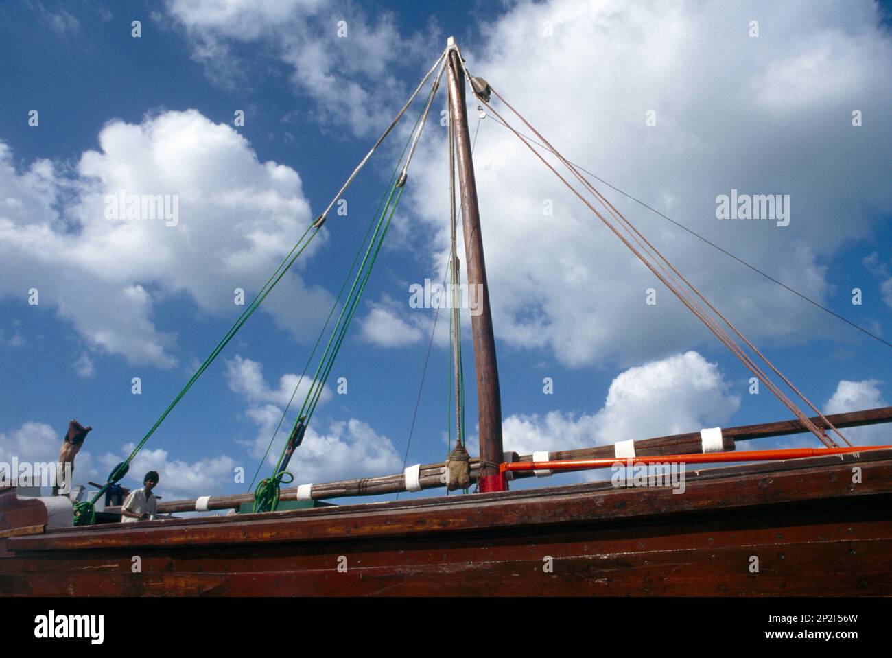 Sharjah UAE Creek Dhow Mast Stock Photo - Alamy