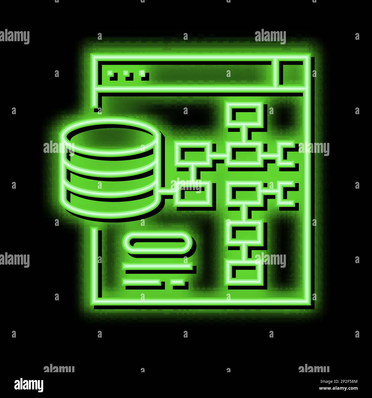 digital processing neon glow icon illustration Stock Vector Image & Art - Alamy