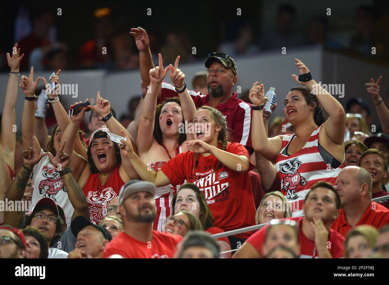 September 05, 2015: Wisconsin Badgers fans cheer on their team during ...