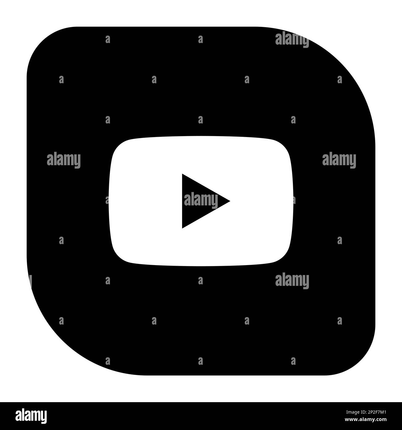 Youtube social media app icon. Square shape vector illustration Stock ...