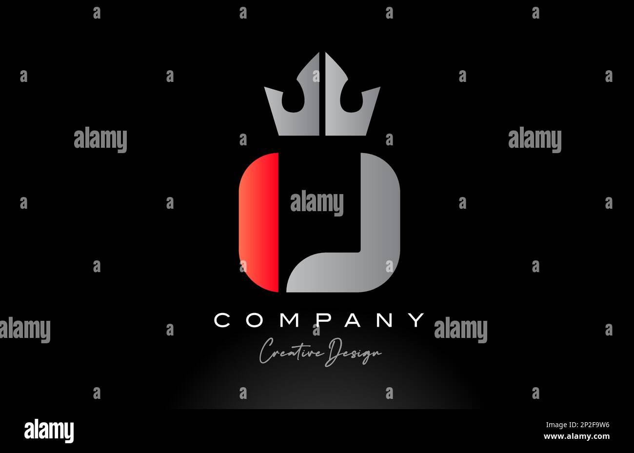 orange U alphabet letter logo icon design with king crown. Creative ...