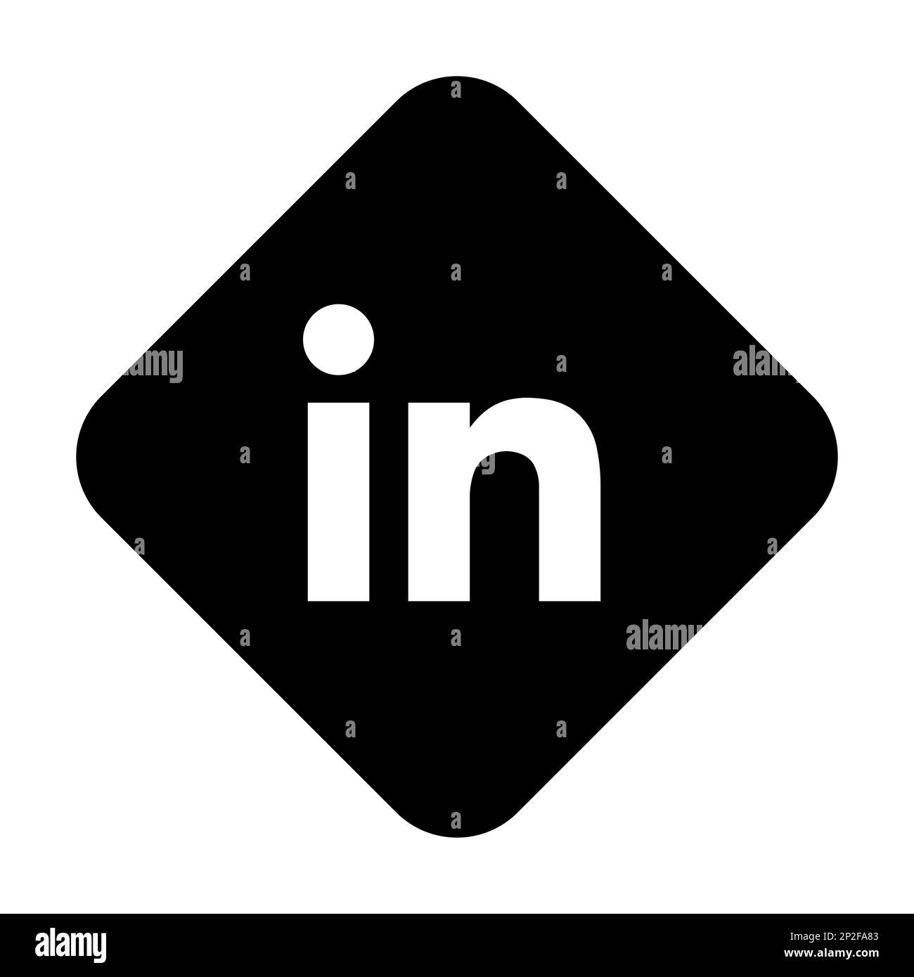 LinkedIn social media app icon. Square shape vector illustration Stock ...