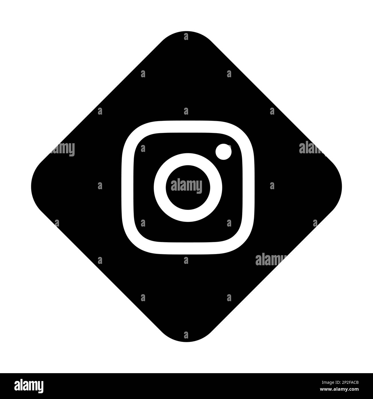 Instagram social media app icon. Square shape vector illustration Stock ...
