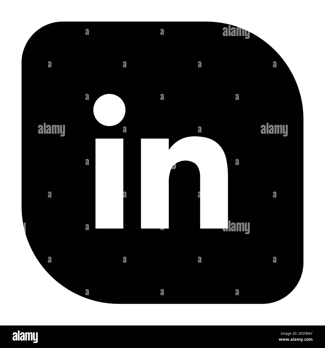 LinkedIn social media app icon. Square shape vector illustration Stock ...