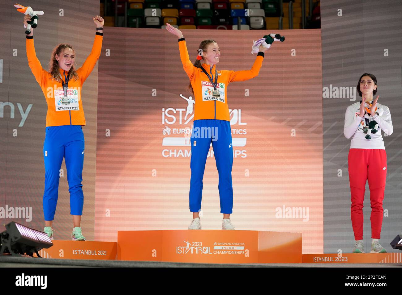 Silver medalist Lieke Klaver, of the Netherlands, gold medalist Femke ...