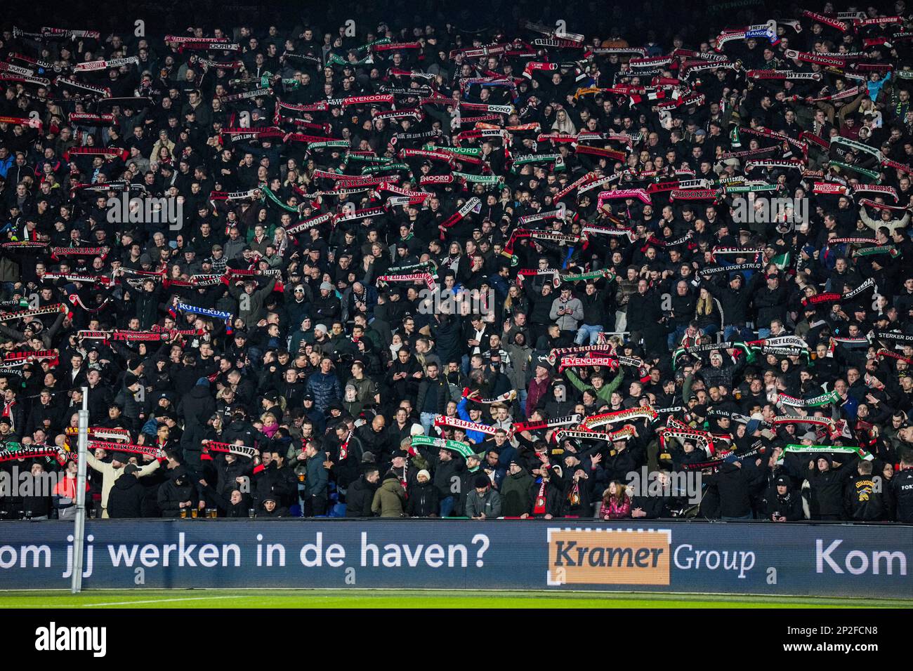 Rotterdam - Fans of Feyenoord during the match between Feyenoord v FC ...