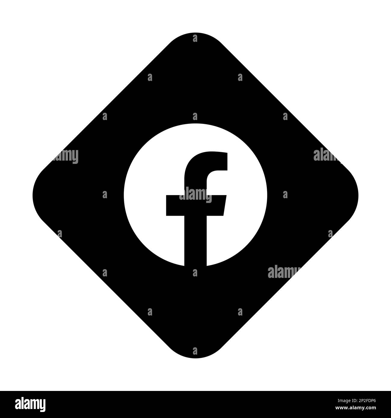 Facebook social media app icon. Square shape vector illustration Stock ...