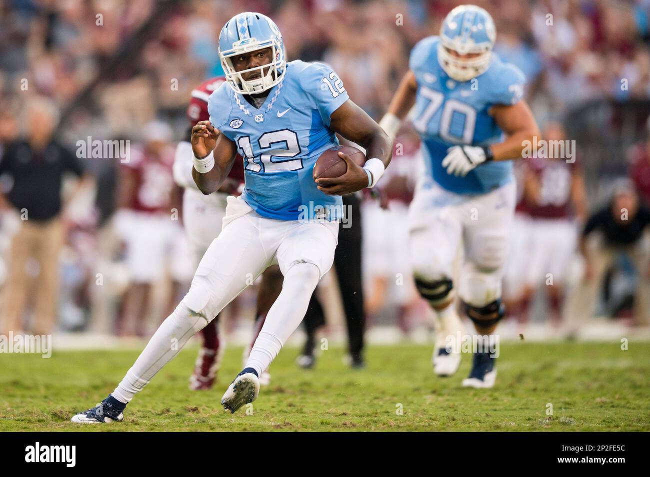 UNC quarterback Marquise Williams (12) during the NCAA college football ...
