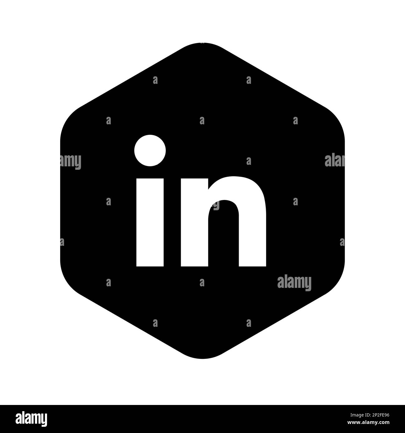 LinkedIn social media app icon. Square shape vector illustration Stock ...