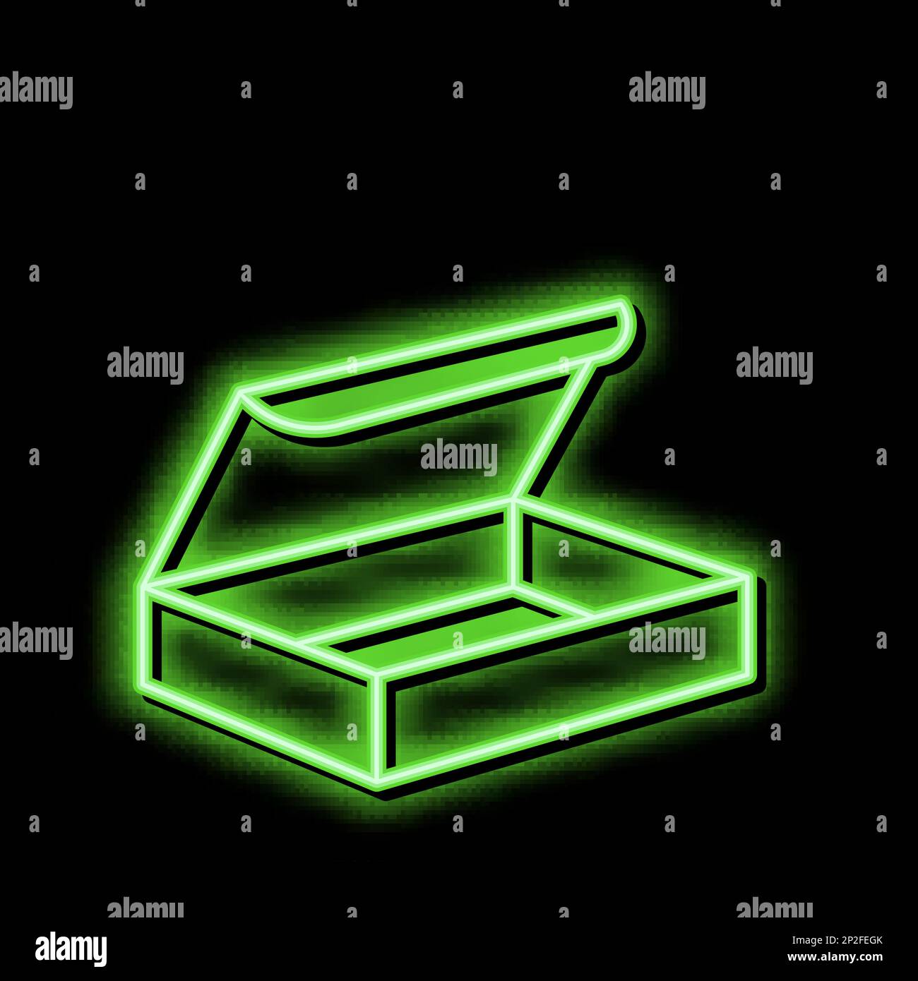 delivering package box neon glow icon illustration Stock Vector Image ...