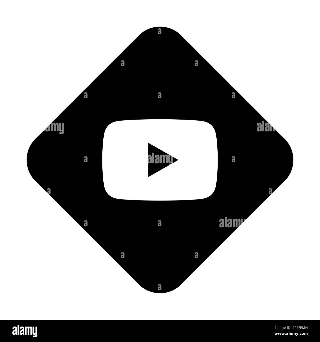 Youtube social media app icon. Square shape vector illustration Stock ...