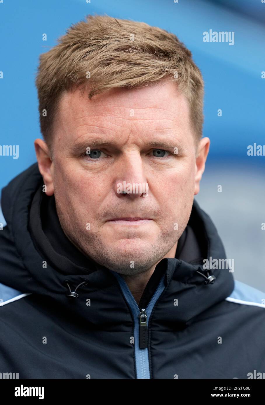 Manchester, England, 4th March 2023. Eddie Howe manager of Newcastle ...