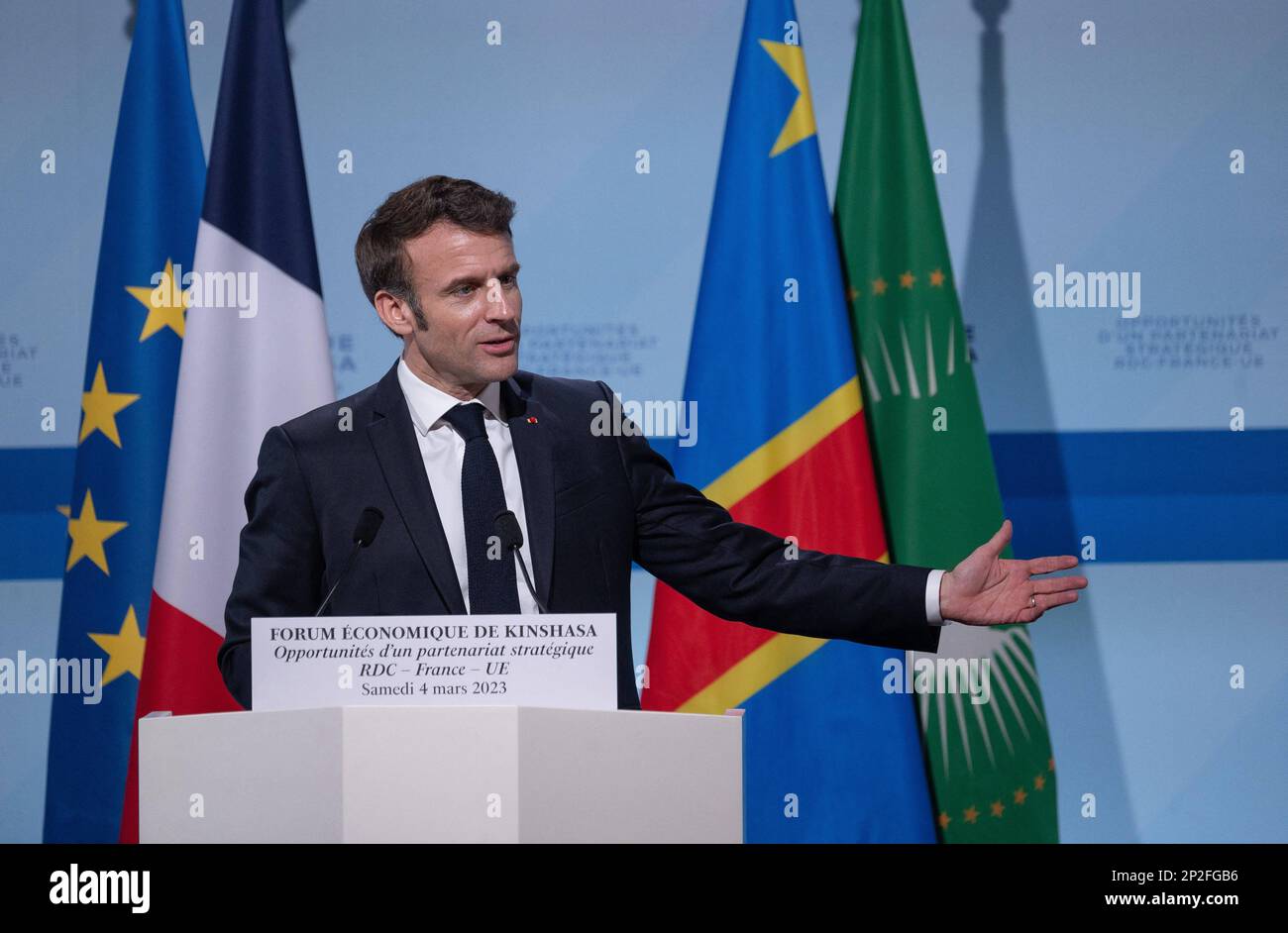 Kinshasa, Democratic Republic of Congo. 4th Mar 2023. French President ...