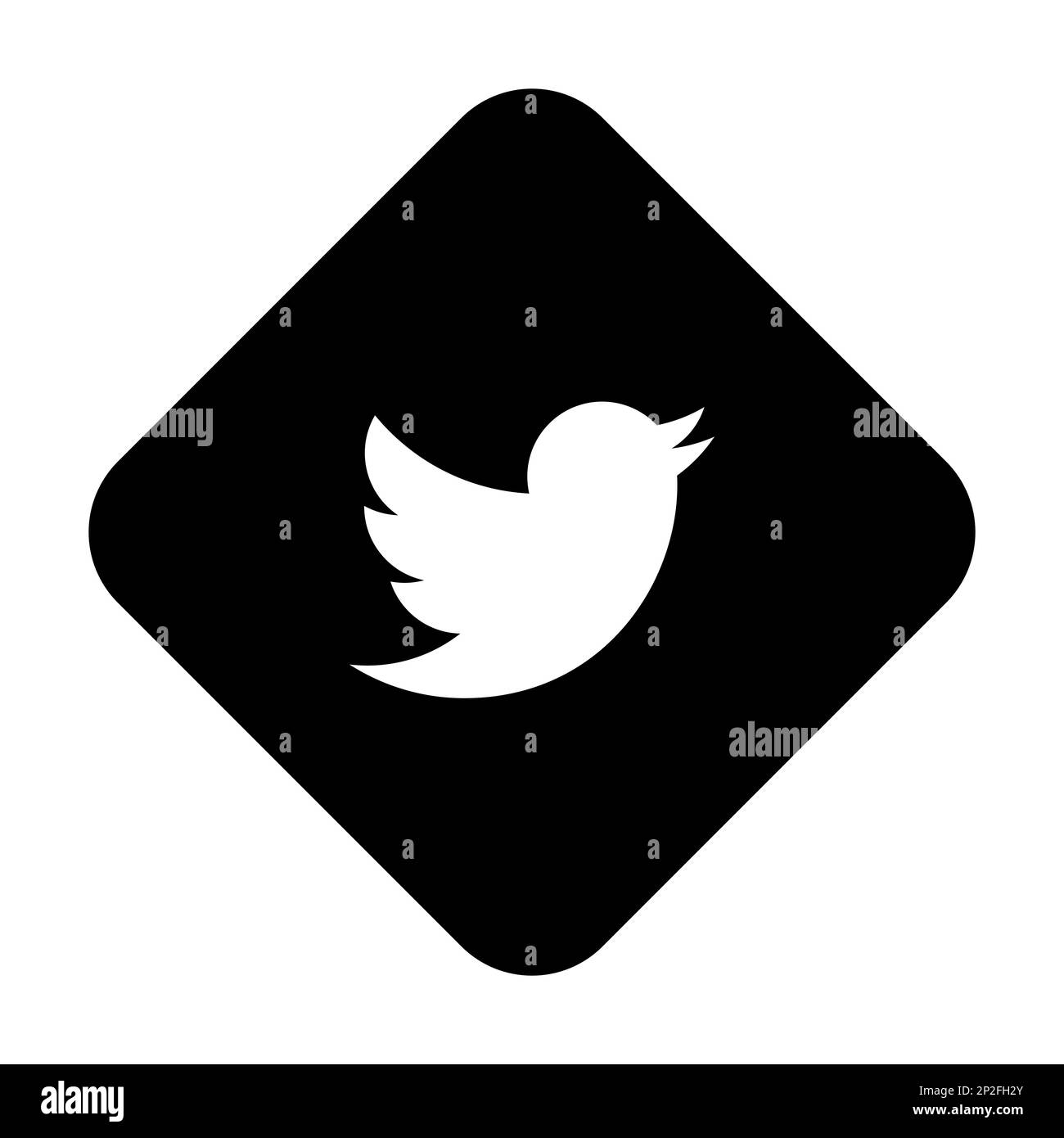 Twitter social media app icon. Square shape vector illustration Stock Vector Image & Art - Alamy