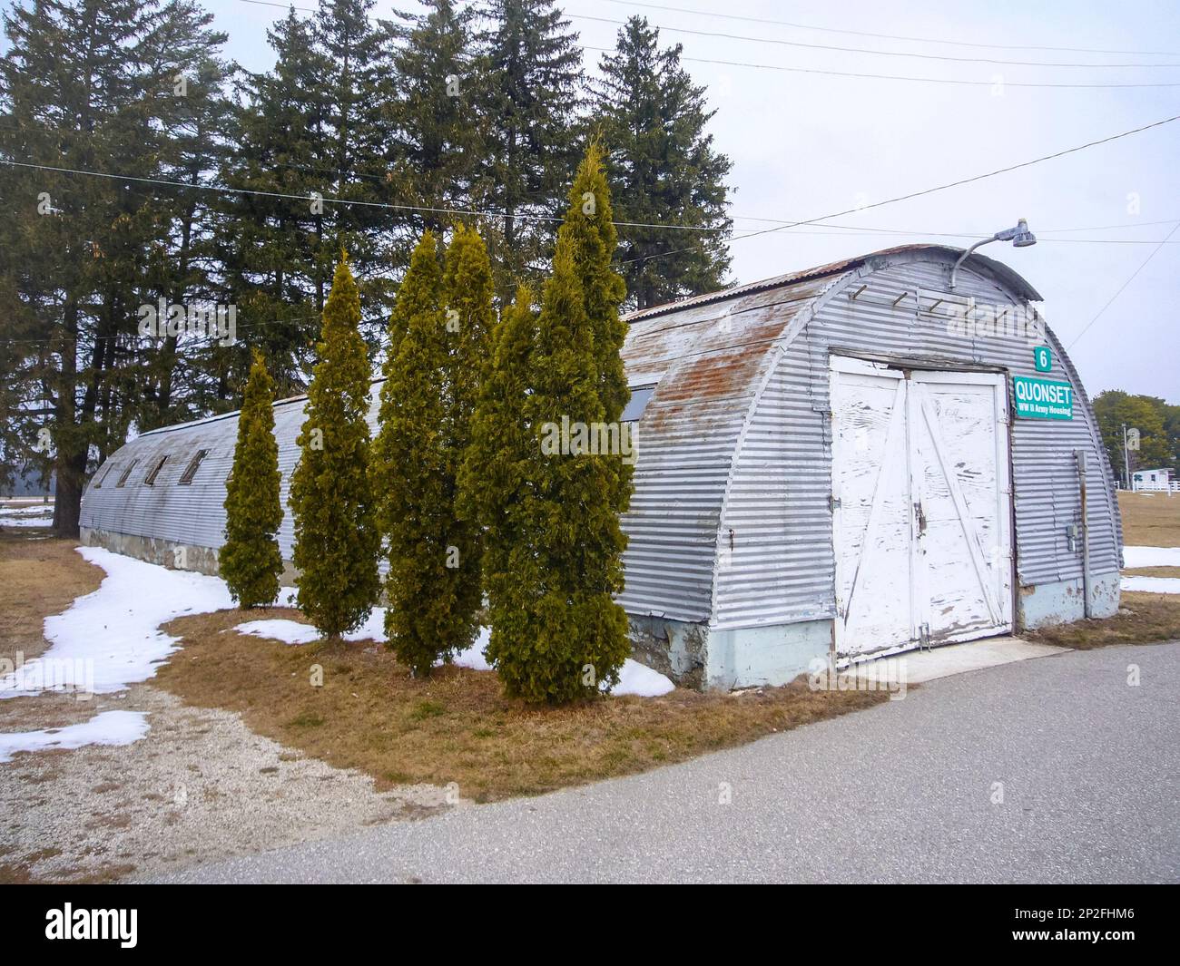 Old World War 2 quonset huts at the Mason County Fair grounds in ...