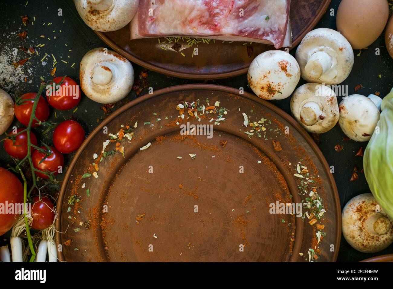 Serving culinary traditional food background Stock Photo - Alamy