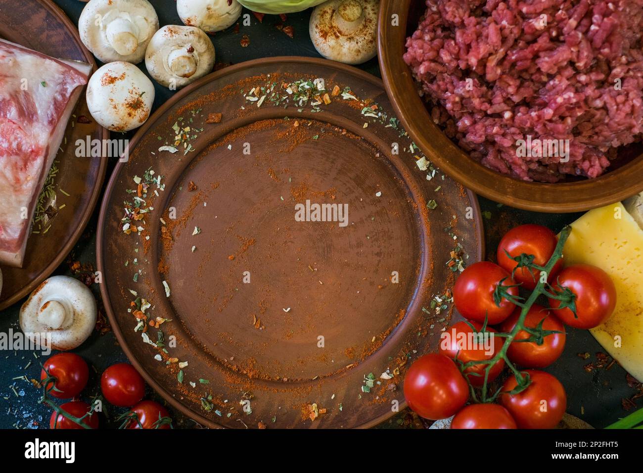Serving culinary traditional food background Stock Photo - Alamy