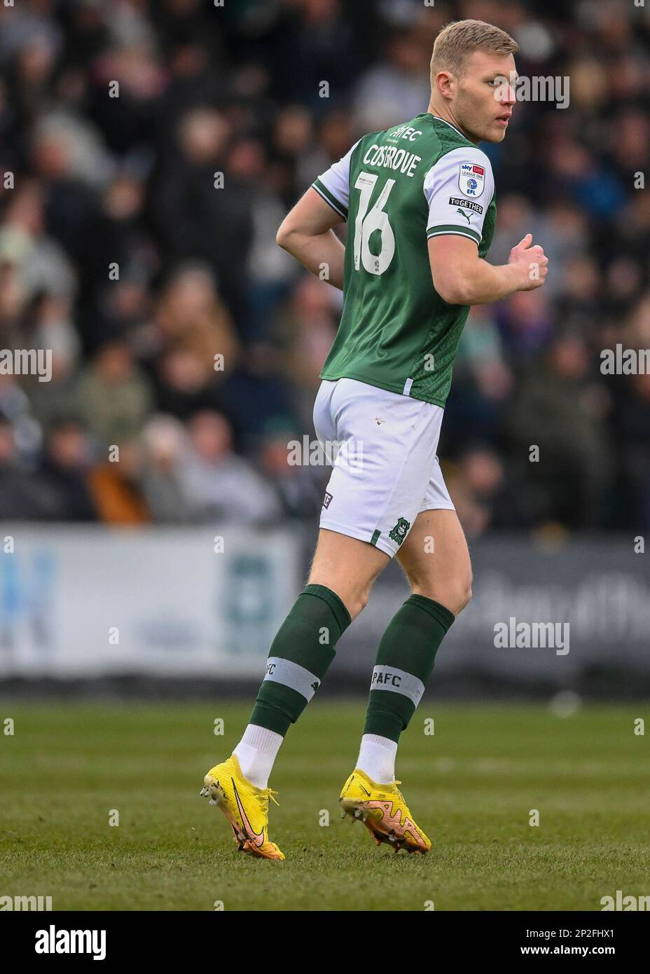 Plymouth Argyle midfielder Sam Cosgrove (16) during the Sky Bet League ...