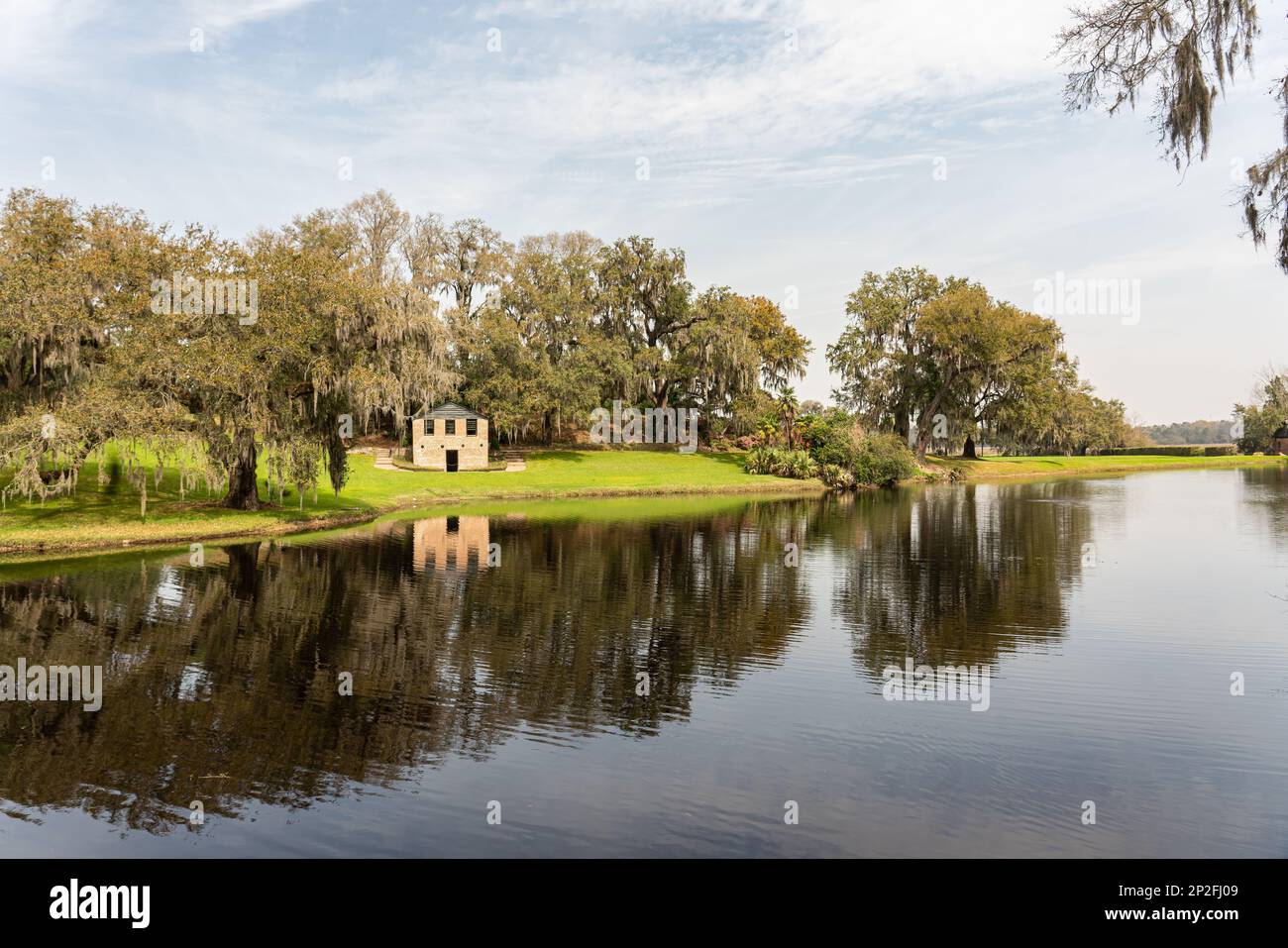 Middleton Plantation and Gardens in Charleston, South Carolina. Historic low country plantation ...