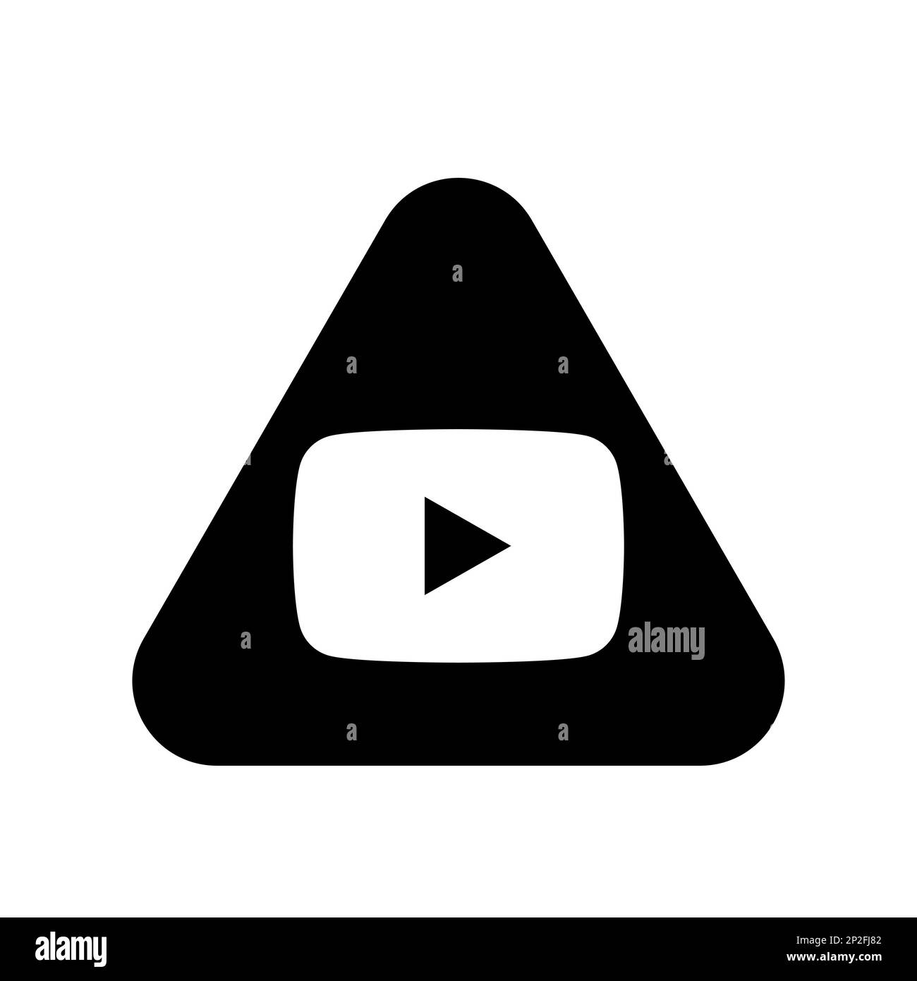 Youtube social media app icon. Square shape vector illustration Stock ...
