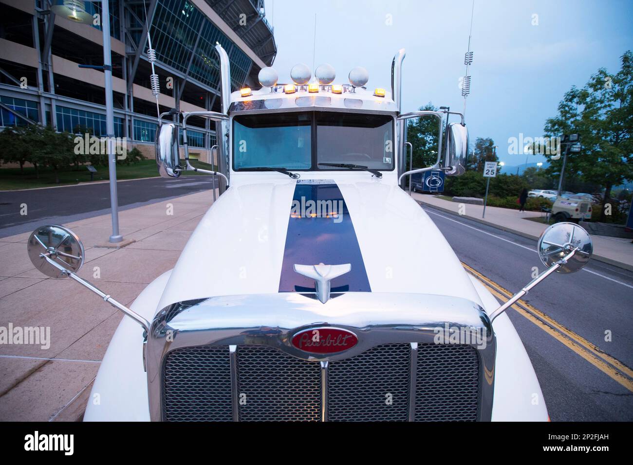 The recently retrofitted truck that carries Penn State football ...