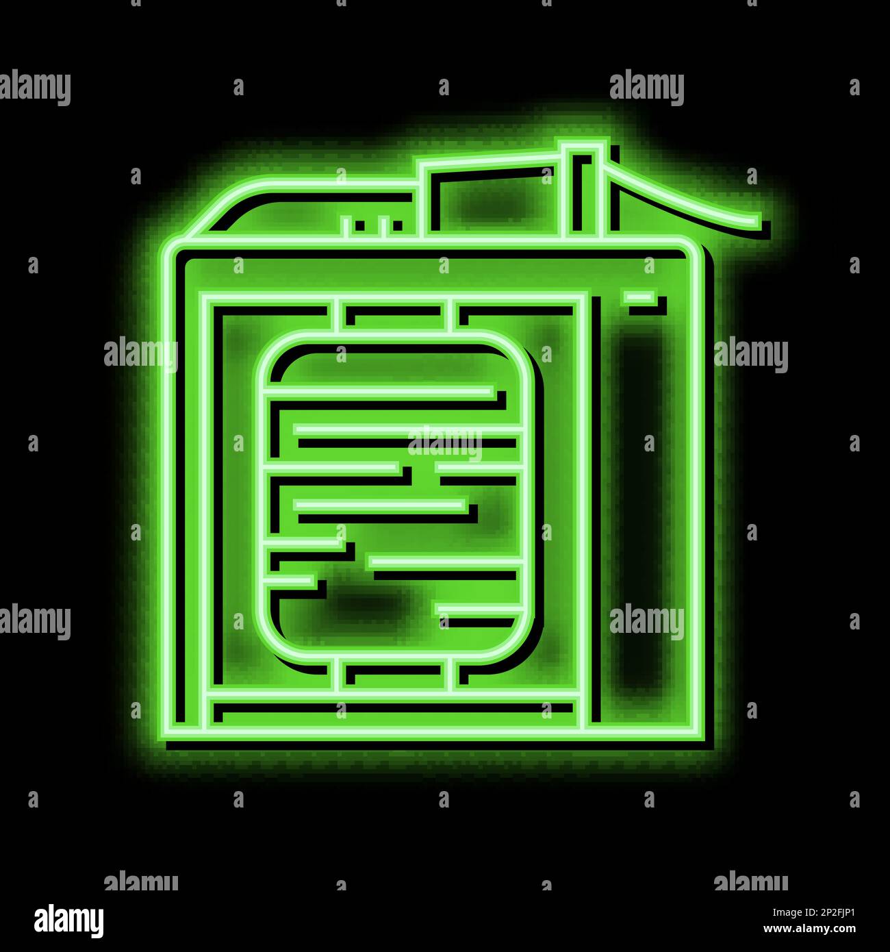 silk thread roll winding process neon glow icon illustration Stock ...