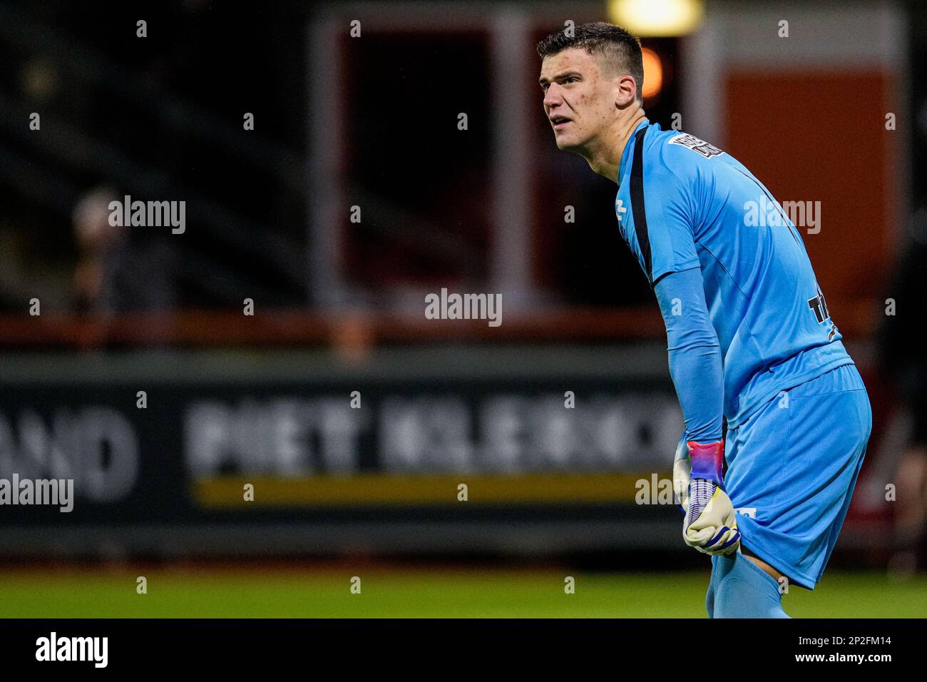 VOLENDAM, NETHERLANDS - MARCH 4: goalkeeper Filip Stankovic of FC ...