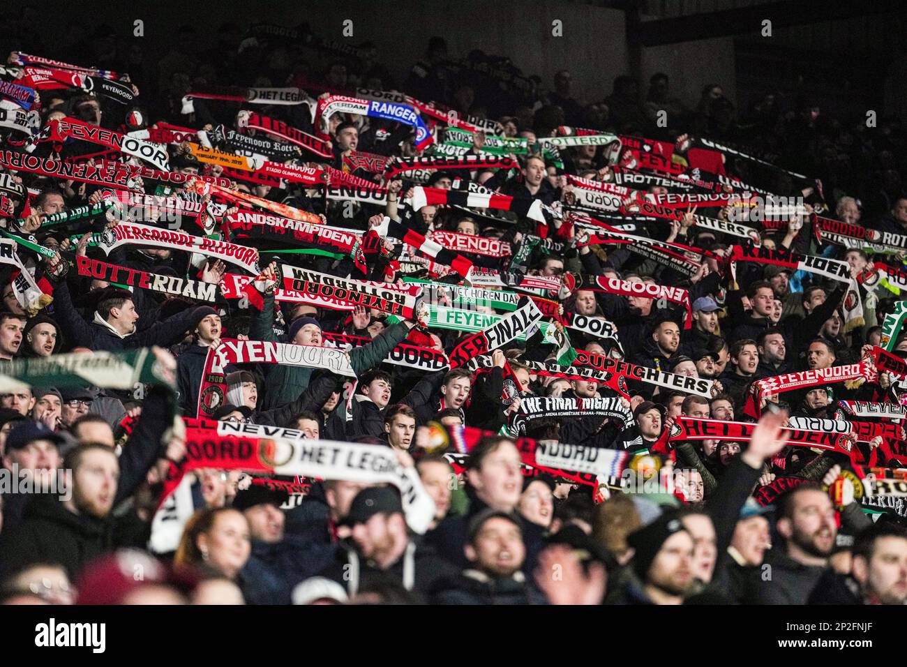 Rotterdam - Fans of Feyenoord during the match between Feyenoord v FC ...