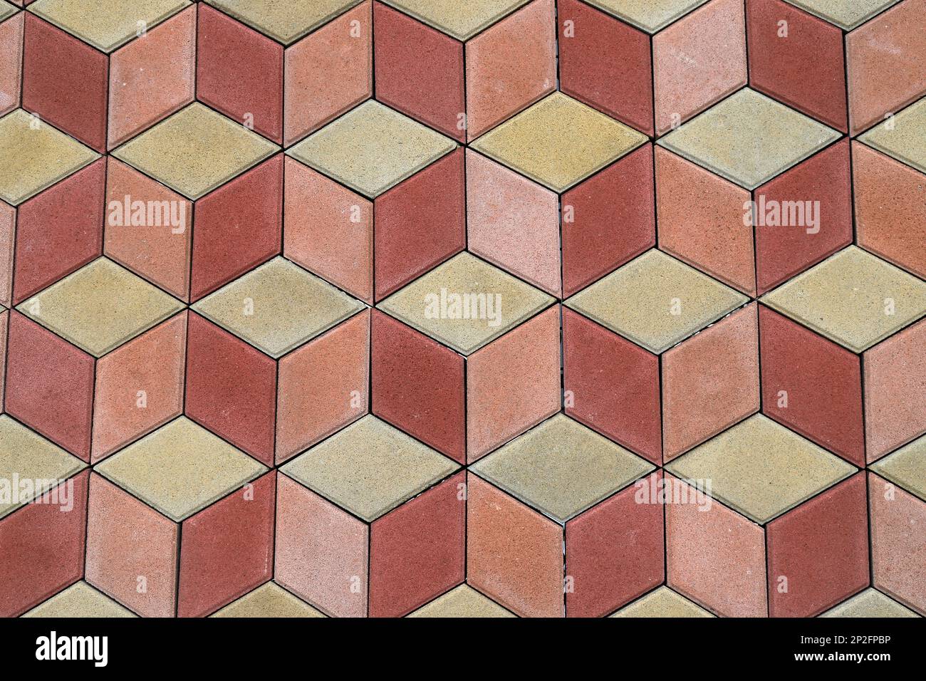 walkway from paving slabs, geometric patterns, beautiful modern orange ...