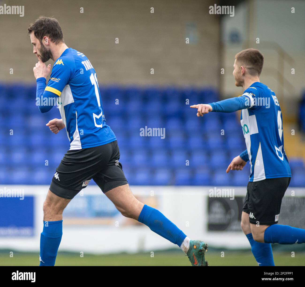 Chester, Cheshire, England 4th March 2023. Chester's Adam Thomas ...