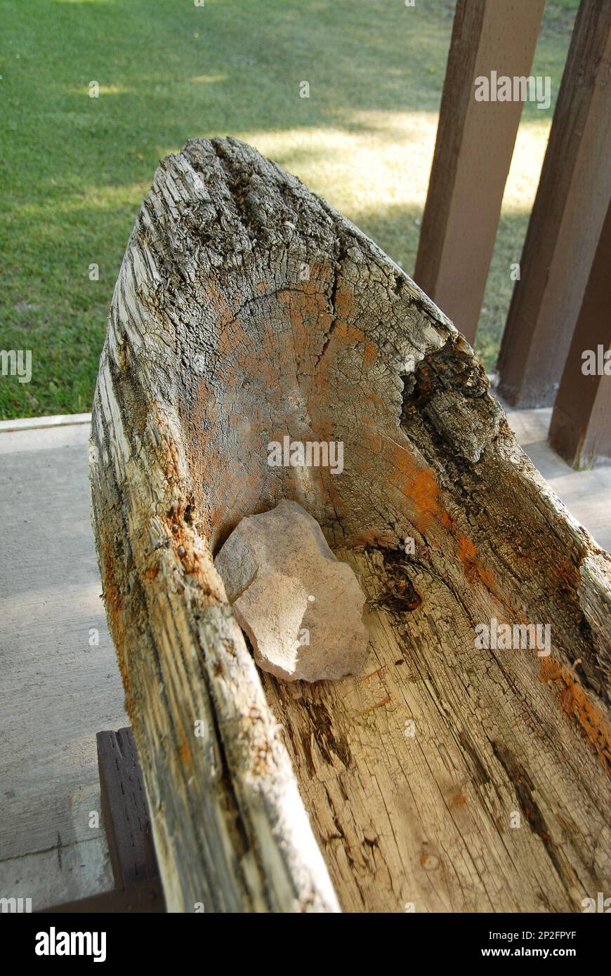 A dugout canoe made by Depression era Civilian Conservation Corps ...