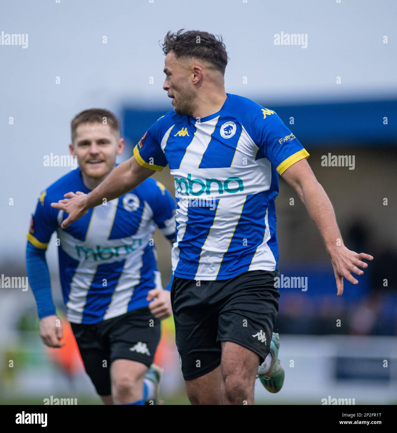 Chester, Cheshire, England 4th March 2023. Chester's Kurt Willoughby ...
