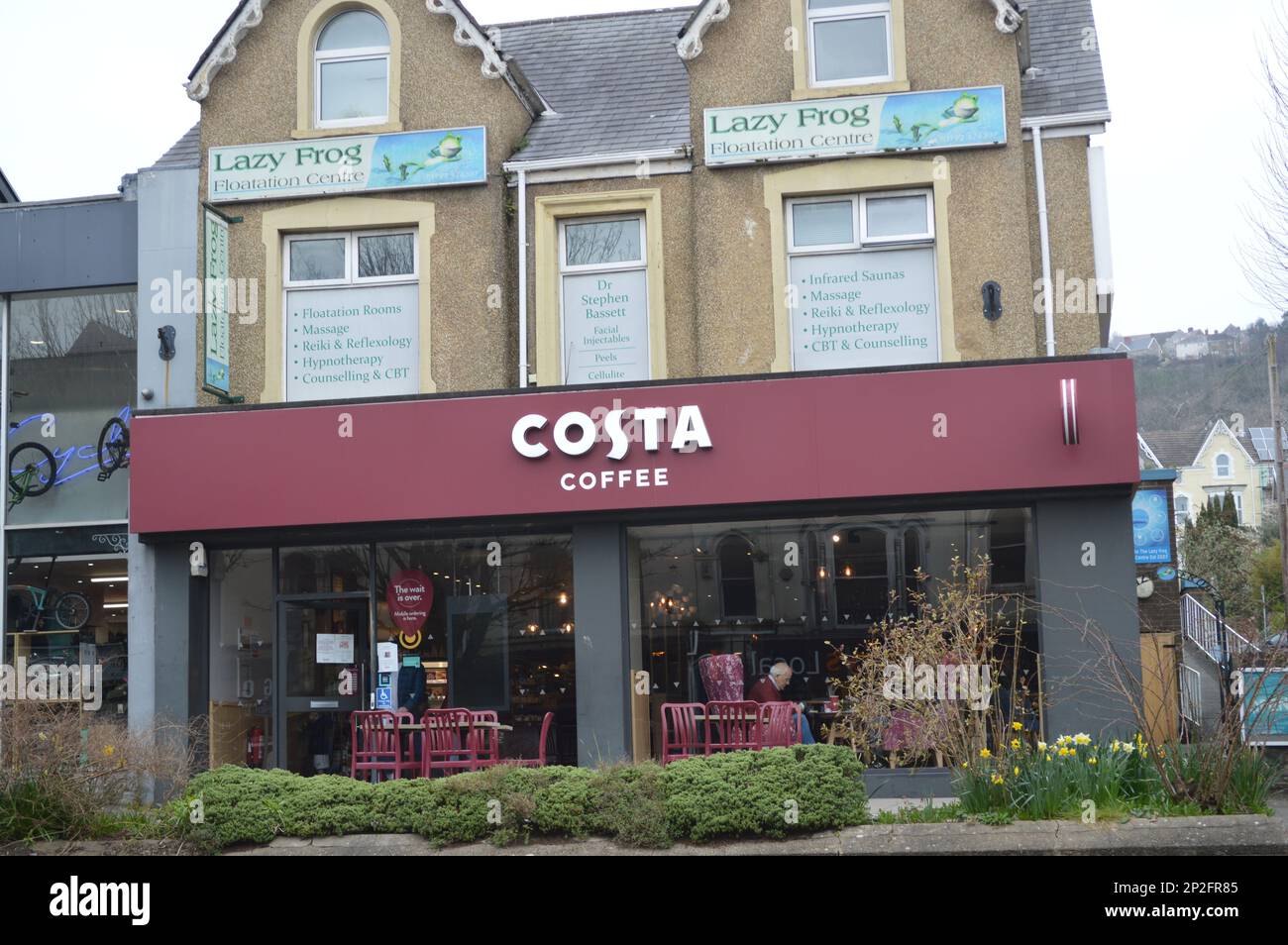 4th March 2023, Swansea, Wales, United Kingdom. Costa Coffee outlet ...