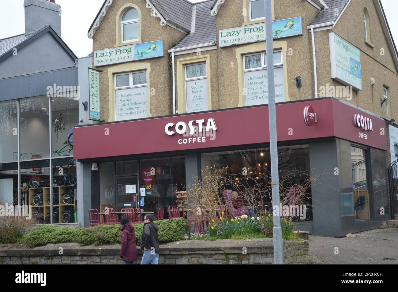 4th March 2023, Swansea, Wales, United Kingdom. Costa Coffee outlet ...