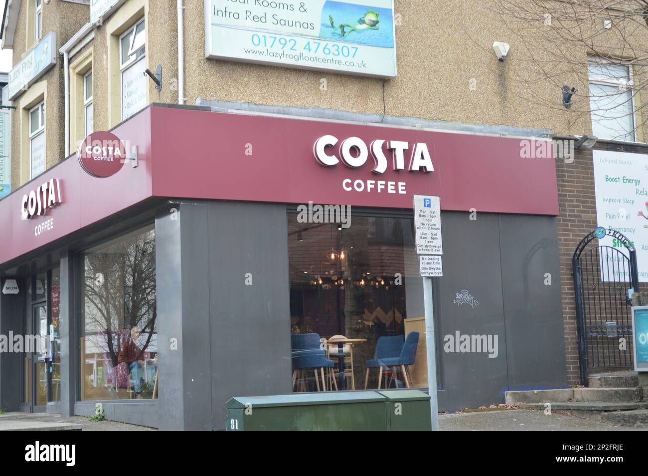 4th March 2023, Swansea, Wales, United Kingdom. Costa Coffee outlet ...