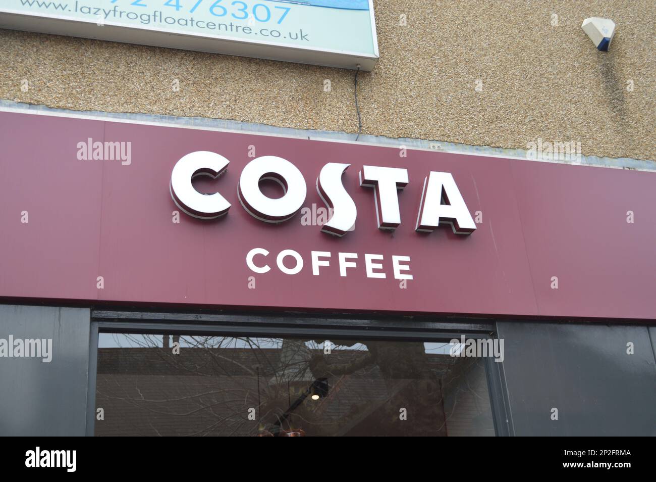4th March 2023, Swansea, Wales, United Kingdom. Costa Coffee signage in ...