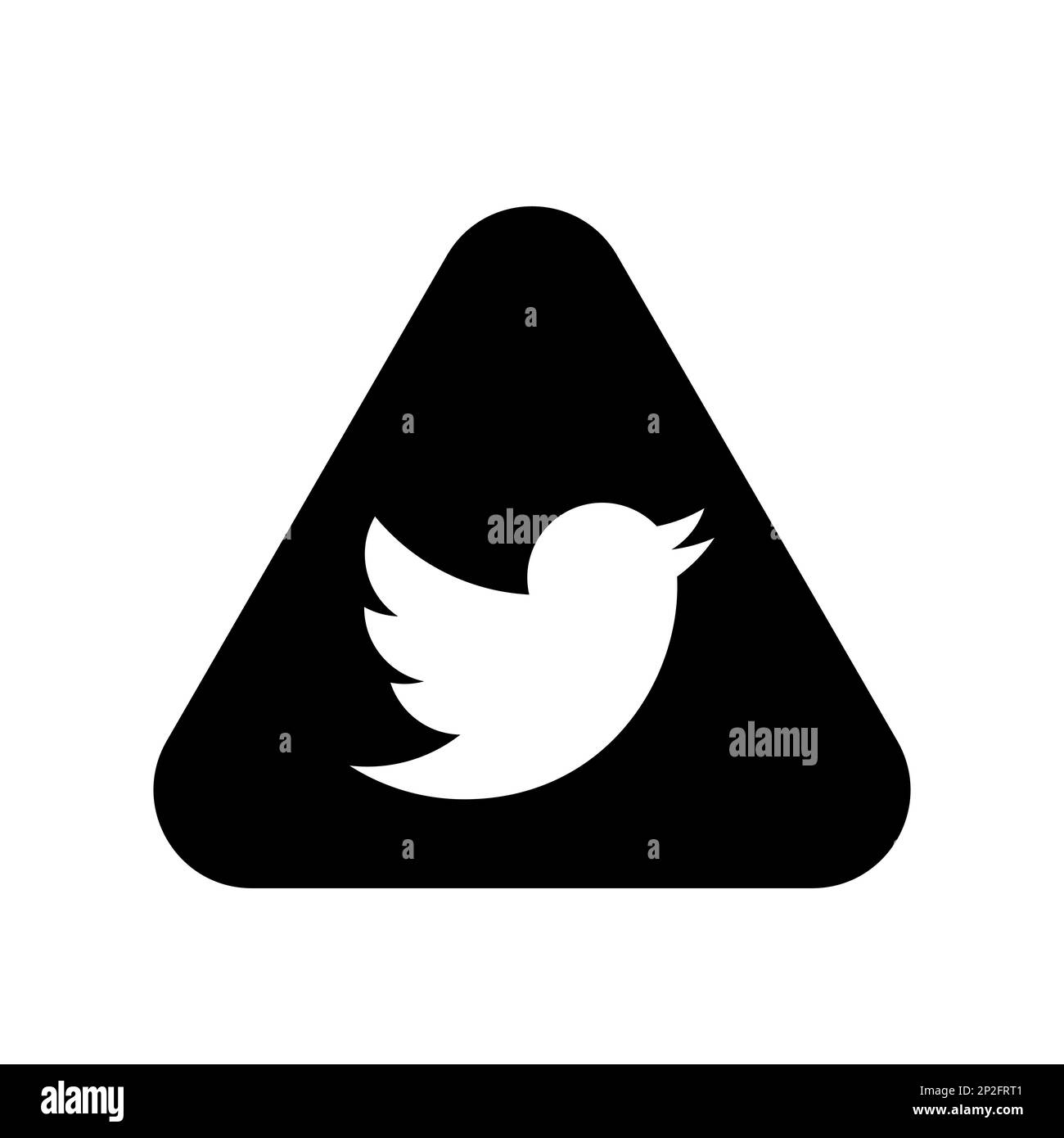 Twitter social media app icon. Square shape vector illustration Stock ...