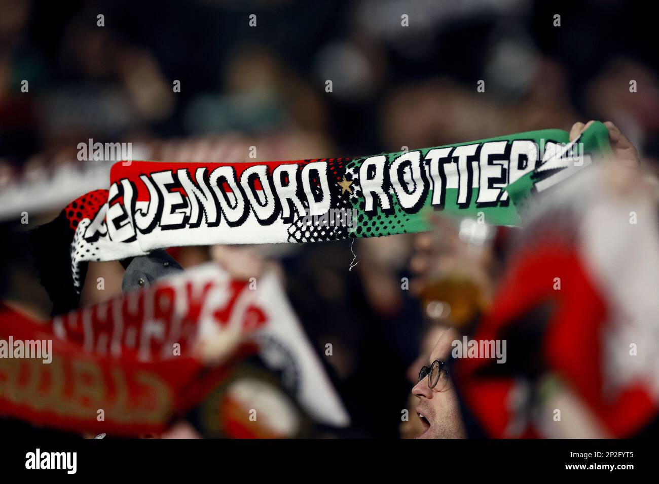 ROTTERDAM - Feyenoord supporters during the Dutch premier league match ...