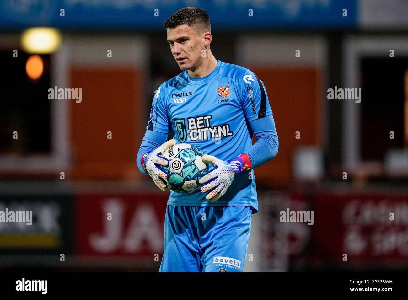 VOLENDAM, NETHERLANDS - MARCH 4: goalkeeper Filip Stankovic of FC ...