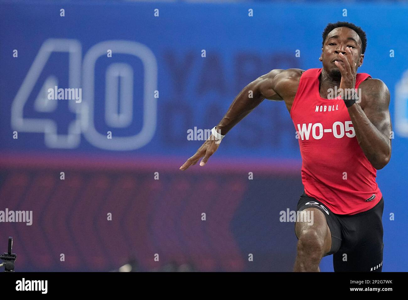 South Carolina wide receiver Jalen Brooks runs the 40-yard dash at the ...