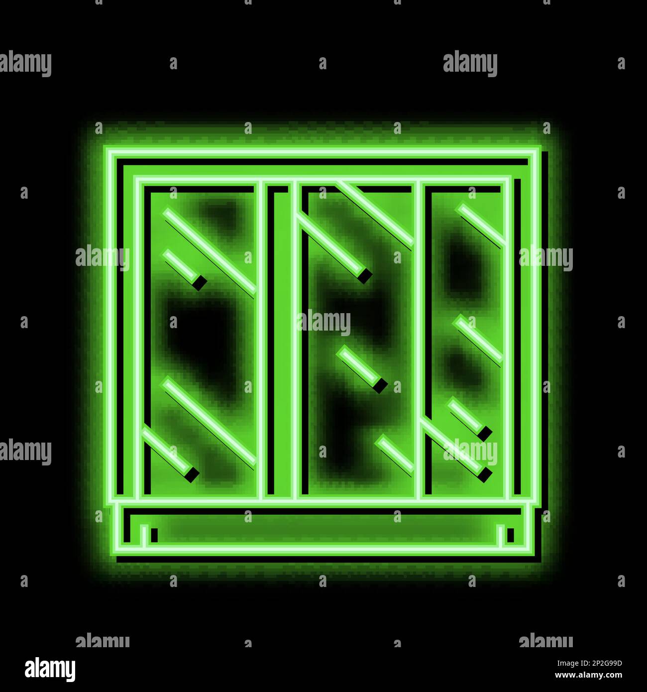 wardrobe mirror neon glow icon illustration Stock Vector Image & Art ...