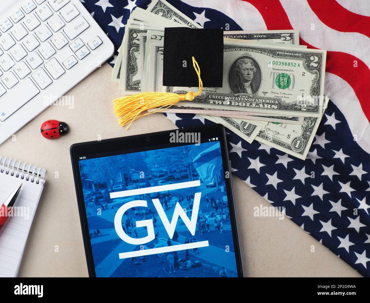 The george washington university logo hi-res stock photography and ...