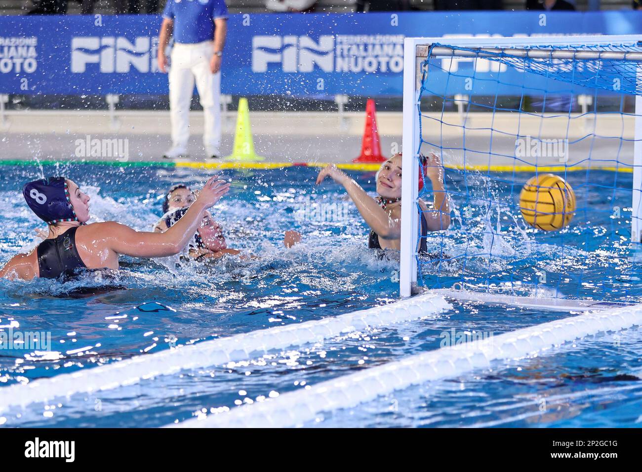 Polo Acquatico Frecciarossa, Rome, Italy, March 04, 2023, SIS Roma goal ...