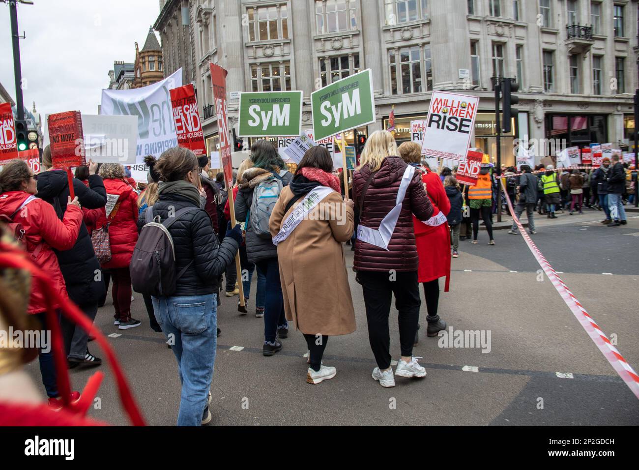 London Uk March 4 2023 Thousands Of Women Marched In Central