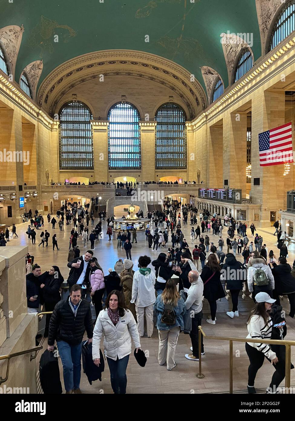 Main hall of Grand Central Terminal in New York City on a holiday ...