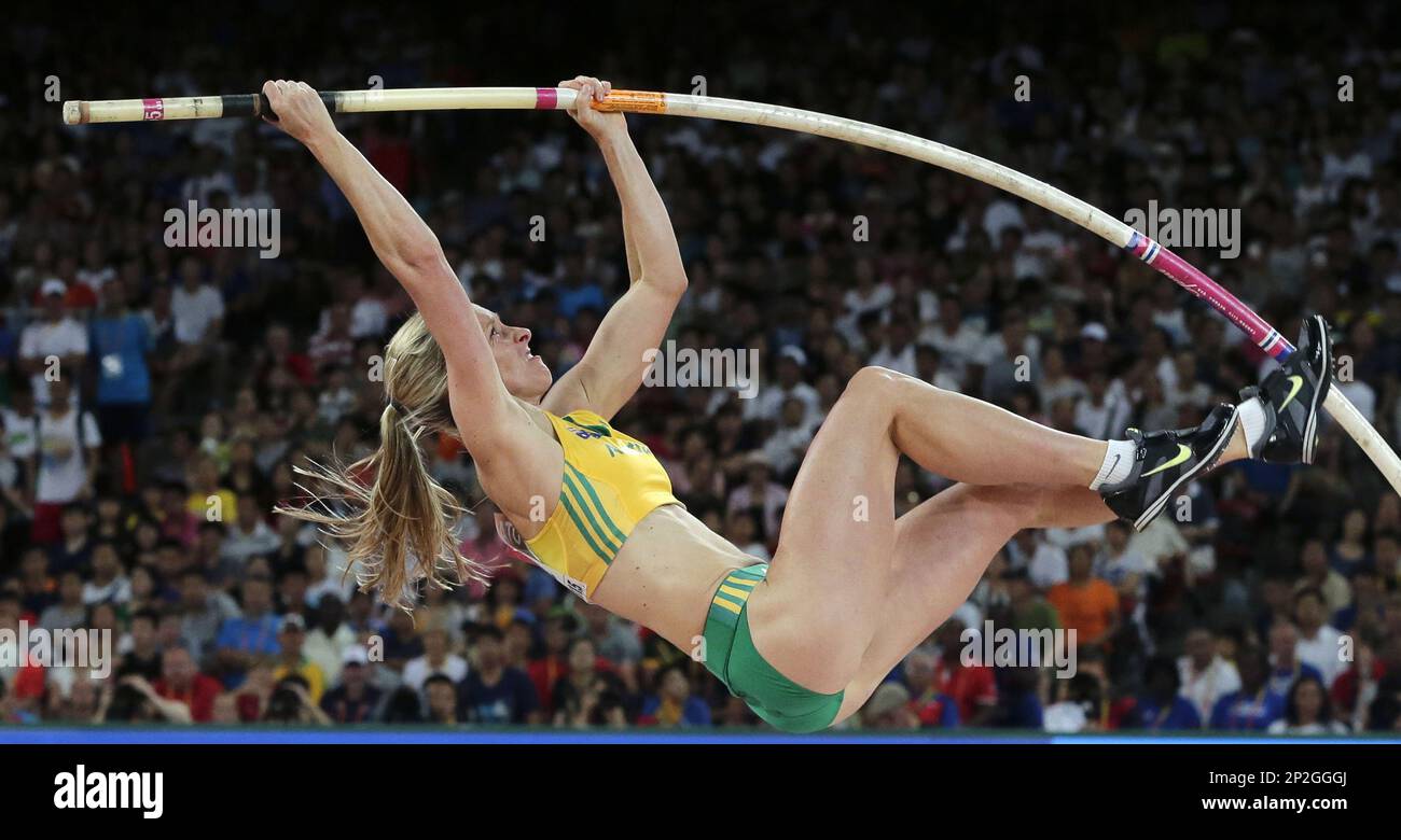 Australia's Alana Boyd competes in the women’s pole vault final at the ...