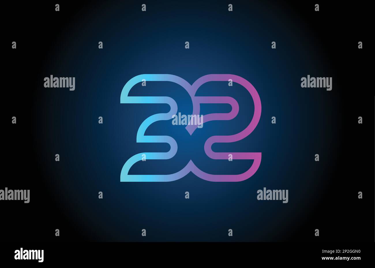 pink line 32 number logo icon design. Creative template for company and ...